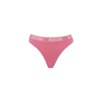 Moschino Femme, Sous-v&ecirc;tements, Rose, Taille: 44 FR String &eacute;lastique avec bande logo