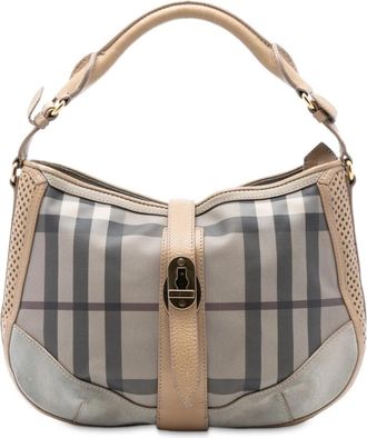 Burberry Hobo Bags - Smoke Check Coated Canvas Bartow Hobo - Gr. unisize - in Grau - f&uuml;r Damen