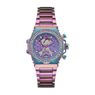Guess Femme, Accessoires, Multicolore, Taille: ONE Size Montre &agrave; Quartz Analogique en Acier Inoxydable Multicolore