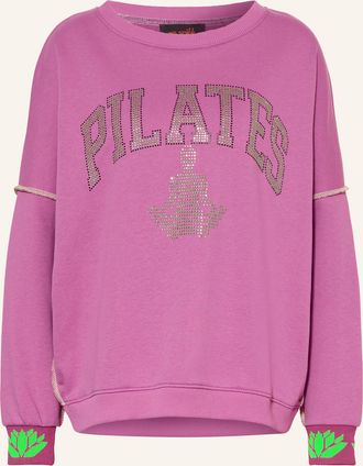 Miss Goodlife Miss Goodlife Sweatshirt Mit Schmucksteinen lila