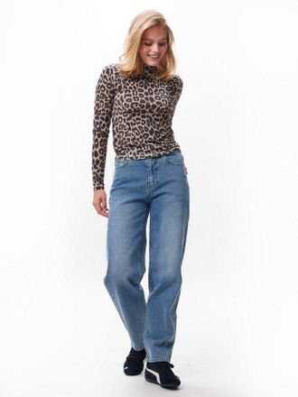 Catwalk Junkie Langarmshirt - Longsleeve in Leoprint mit Inside-Out-N&auml;hten