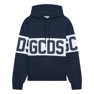 GCDS Band Logo Hoodie - - Sweatshirts & Hoodies - Herren - Blau - XS