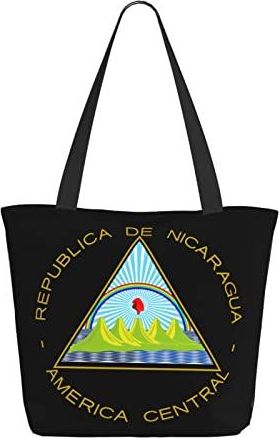 AOOEDM Sac &agrave; provisions pour femme avec drapeau du Nicaragua 33 x 28 x 19 cm. Le cadeau parfait pour la Saint-Valentin. Cest de la Saint-Valentin pour maman,