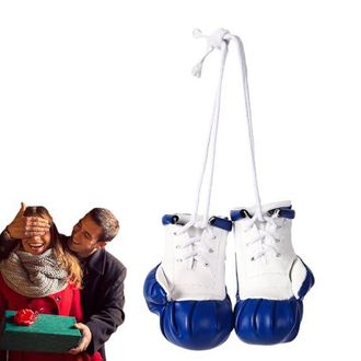 Generico Gants de boxe gants de boxe cl&eacute;s Gants de boxe PU Gants de boxe en cuir cintre de voiture D&eacute;coration automatique multifonctionnelle Accessoires remorq