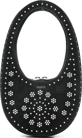 Coperni mini swipe floral-stud tote bag - Schwarz