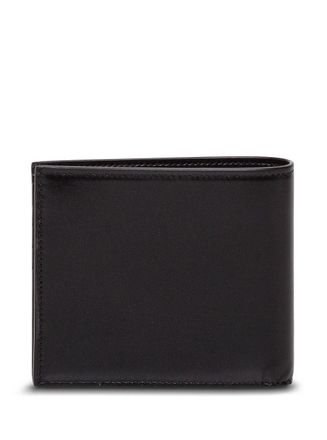 Saint Laurent Mens Black Leather Wallet With Logo Calf