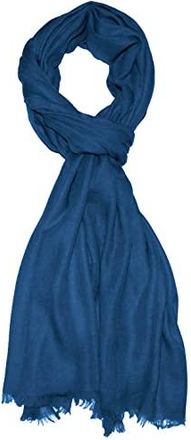Lorenzo Cana Echarpe de 100% Cachemire pour lhomme - 70 x 200 cm, unicolore, monochrome - souple et noble - une sensation de luxe en bleu