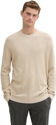 Tom Tailor 1042453 Pull-Over, 28596-soft Beige Melange, XXL Homme