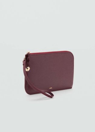 Mango Mini pochette avec perles fantaisie bordeaux - Femme - Taille unique - MANGO