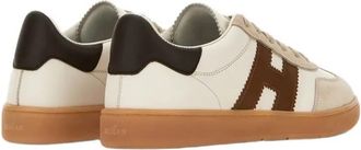 Hogan Low-Top Sneaker - Low-Top Sneakers With Beige Suede Toe Cap - Gr. 6_5 - in Braun - für Damen