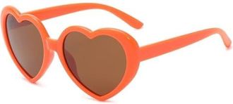 Generic Lunettes De Soleil Personnalis&eacute;es Coeur Mignon Femmes Photo Vacances Lunettes De Soleil(Orange)