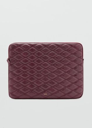 Mango Housse matelass&eacute;e simili-cuir cerise - Femme - Taille unique - MANGO