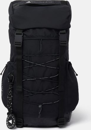 Stella McCartney Logo Hiking Backpack, Woman, Black/White