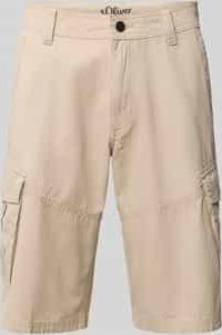 s.Oliver Black Label Relaxed Fit Cargoshorts aus reiner Baumwolle