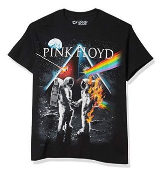 Liquid Blue Pink Floyd Bright Side of The Moon T-Shirt