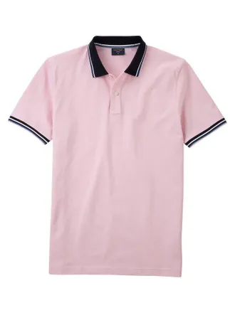 Olymp Poloshirt Casual farbliche Kontrast-Details