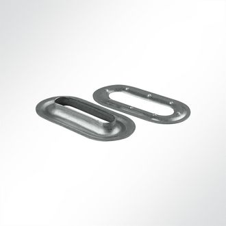 Lysel Ovalöse 40x10 mm, (BxL) 10x40mm in grau (100 Stück)
