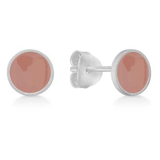 Frk. Lisberg Femme, Accessoires, Gris, Taille: ONE Size Boucles dOreilles Clous Argent Rose