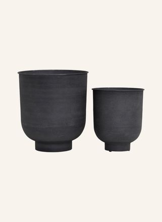 House Doctor House Doctor 2er-Set Blumentöpfe Vig grau