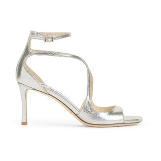 Jimmy Choo London Metallische Sandalen f&uuml;r Frauen Aw25 - - Shoes - Damen - Grau - 36 EU