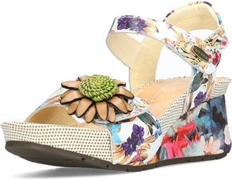 Laura Vita Sandales Mode Femme Barry 36, Pointure:39 EU, La Couleur:Beige