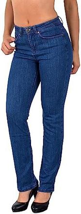 ESRA Jean Femme Pantalon en Jean Femme Jeans Taille Haute Grandes Tailles Straight fit G800