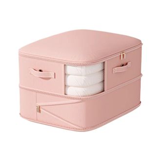 Generico Selbstkompressions-Organizer: Zweischichtige Kleideraufbewahrung, erweiterbar, platzsparend, strukturiertes Design f&uuml;r Bettw&auml;sche, Decken und Gep&auml;ck