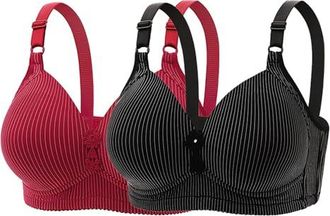 Generic Mark T Shirt Soutien pour femme Bretelles r&eacute;glables Couverture compl&egrave;te Soutien-gorge confortable sans armatures Soutien-gorge sans armatures, rouge, 