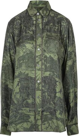 Pierre-Louis Mascia Femme, Blouses et Chemises, Vert, Taille: 42 FR Aloegum Longsleeve Shirt