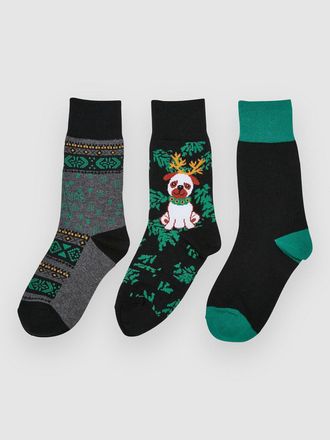 Urban Classics Christmas Dog 3-Pack Socken multicolor