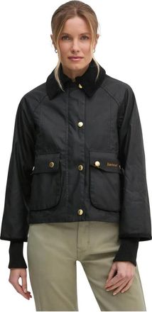 Barbour Femme, Vestes, Noir, Taille: 40 FR Veste imperm&eacute;able Beadnell raccourcie