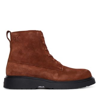 Calvin Klein Schn&uuml;rschuhe Calvin Klein Combat Ess Lace Up Zip Boot Su YM0YM01371 Braun