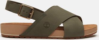 Timberland Malibu Waves Basic-Sandale mit Fersenriemen f&uuml;r Damen in Dunkelgr&uuml;n, Damen, Gr&uuml;n, Gr&ouml;&szlig;e