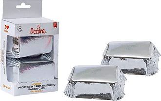 Decora 0339889 Mini-Plumcake-Förmchen, Bequem zum Backen, Präsentieren und Verschenken von Mini-Plumcakes, Hitzebeständig bis 180°C, Hergestellt in Italien, 