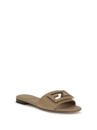 Fendi Womens Baguette Sandals Cammello Bag Calf Leather Bos Taurus