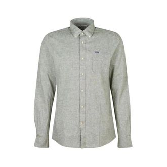 Barbour Homme, Chemises, Vert, Taille: XL Chemise en Lin M&eacute;lang&eacute;