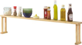 SoBuy KCR01-N Spülbeckenregal Gewürzregal Küchenregal Blumenregal Tischregal Mehrzweck-Regal aus Kautschukholz Natur BHT ca.: 111x24x10cm