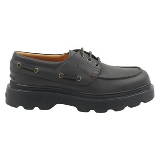 Tod's Homme, Chaussures, Noir, Taille: 42 1/2 EU Tank Tread Boat Loafer
