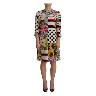 Dolce & Gabbana Patchwork Charmeuse Kleid - - Dresses - Damen - Mehrfarbig - 2XS