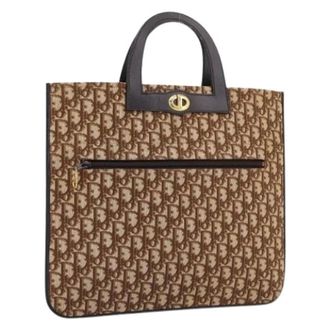 Dior Pre-owned Toile sacs-dior - Femme - Pre-owned - Brun - Taille: ONE Size
