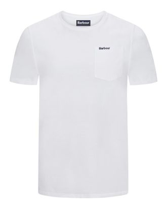 Barbour T-Shirt aus Baumwolle mit Brusttasche und Label-Schriftzug in