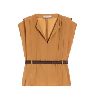 Max Mara Damen, Oberteile, Braun, 2XSGr&ouml;&szlig;e