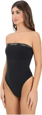 Calvin Klein Femme, Tops, Noir, Taille: 36 FR Icon Shapewear Bodysuit