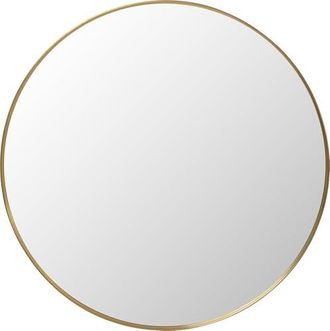 Kare Design Design Wandspiegel Simply, Gold, 90cm Durchmesser, Spiegel, mit Rahmen, Flur, Wohnzimmer, Schlafzimmer