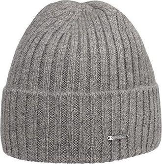 Stetson Bonnet en Cachemire Varnell Femme/Homme - Laine Beanie pour lhiver avec Revers Hiver Automne-Hiver - Taille Unique Gris