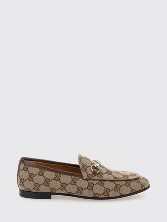 Gucci Mocassins Jordaan en tissu jacquard GG avec d&eacute;tail Mors