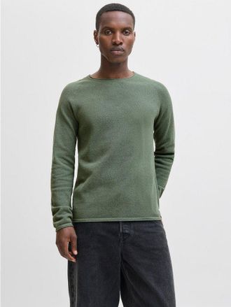 Jack & Jones Rundhalspullover JJEHILL KNIT CREW NECK NOOS Baumwolle, regular fit