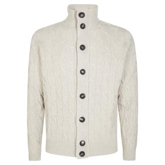 FILIPPO DE LAURENTIIS Bomber Trecce Cashmere Fin 7 - Homme - Pulls - Beige - Taille: XL