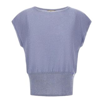 Herno Femme, Pulls, Bleu, Taille: 40 FR Pull en Viscose &agrave; Sequins Brillants