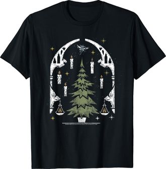 Harry Potter Hogwarts Great Hall Christmas Tree Stamp T-Shirt
